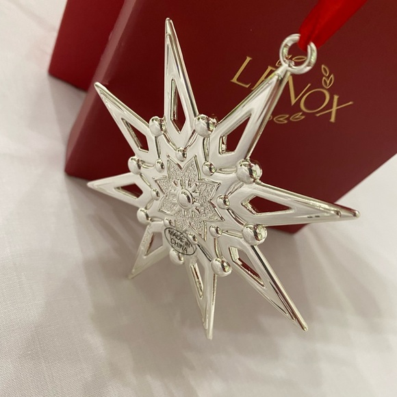 Lenox | Holiday | Lenox Silver Gems Clear Star Ornament New In The Box ...
